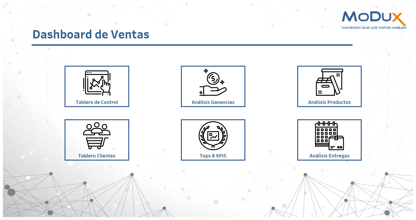 Dashboard-Plantilla Personalizable de Ventas Tableau - Modux